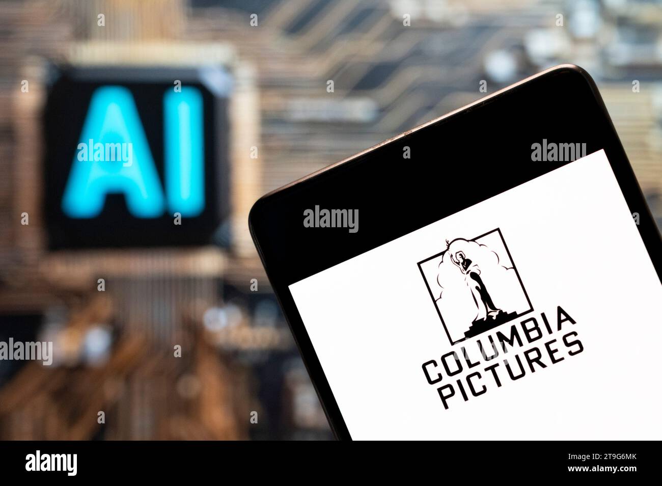 In this photo illustration, the American film studio, production ...
