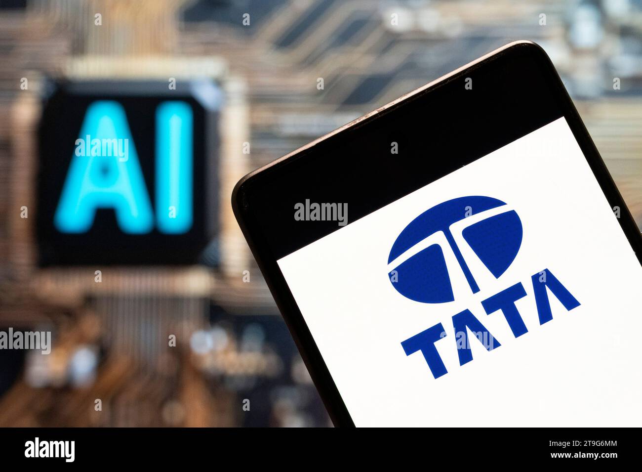 In this photo illustration, the Indian multinational automobile ...