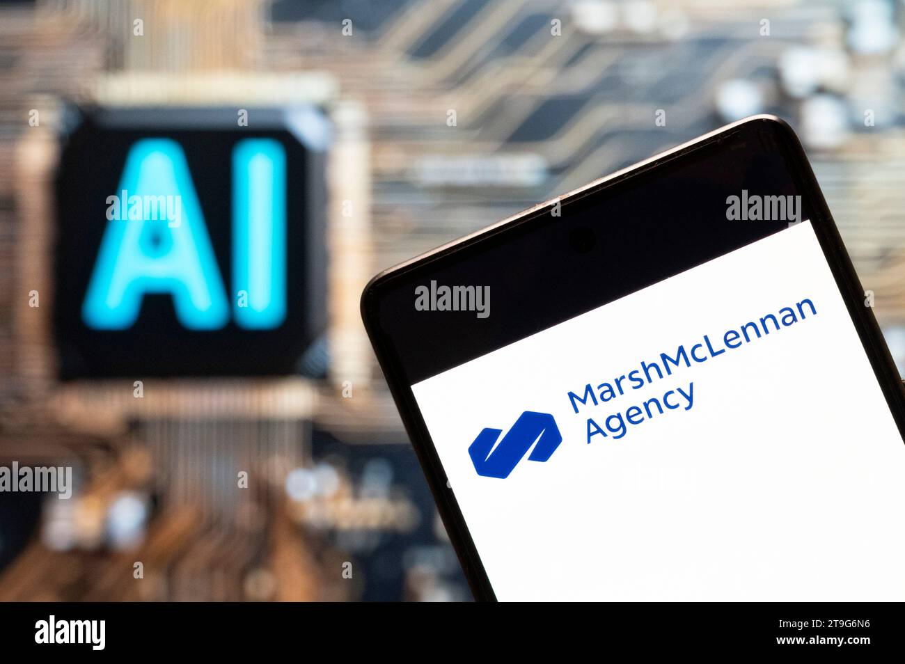 In this photo illustration, the global professional services firm specializing in insurance ...