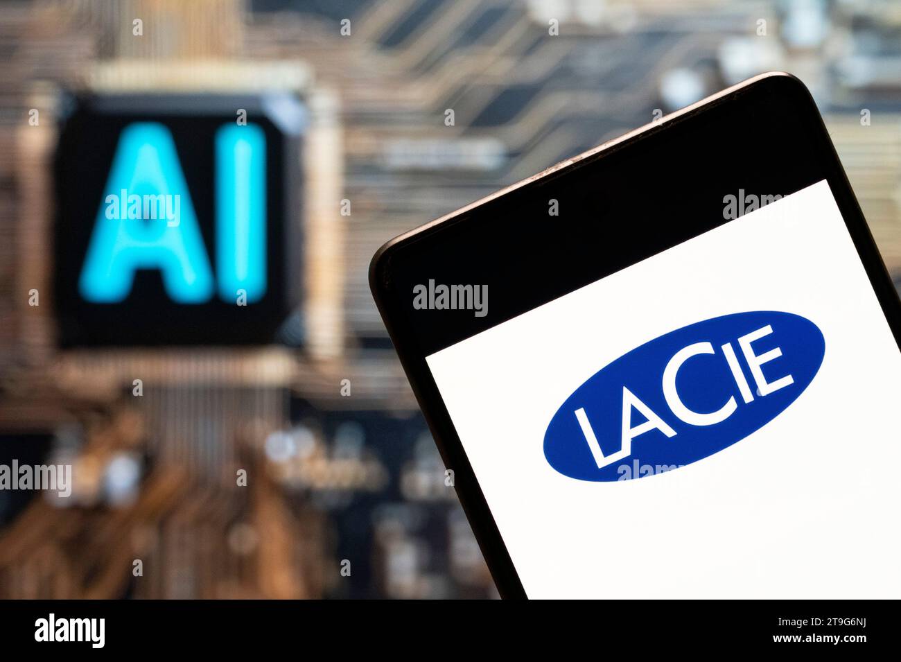 In this photo illustration, the French computer hardware company Lacie ...