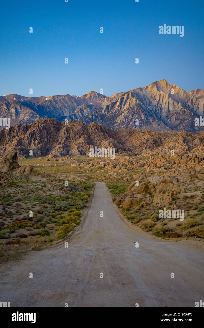 Amazing Mt. Whitney and the mountain range of Sierra Nevada, California ...