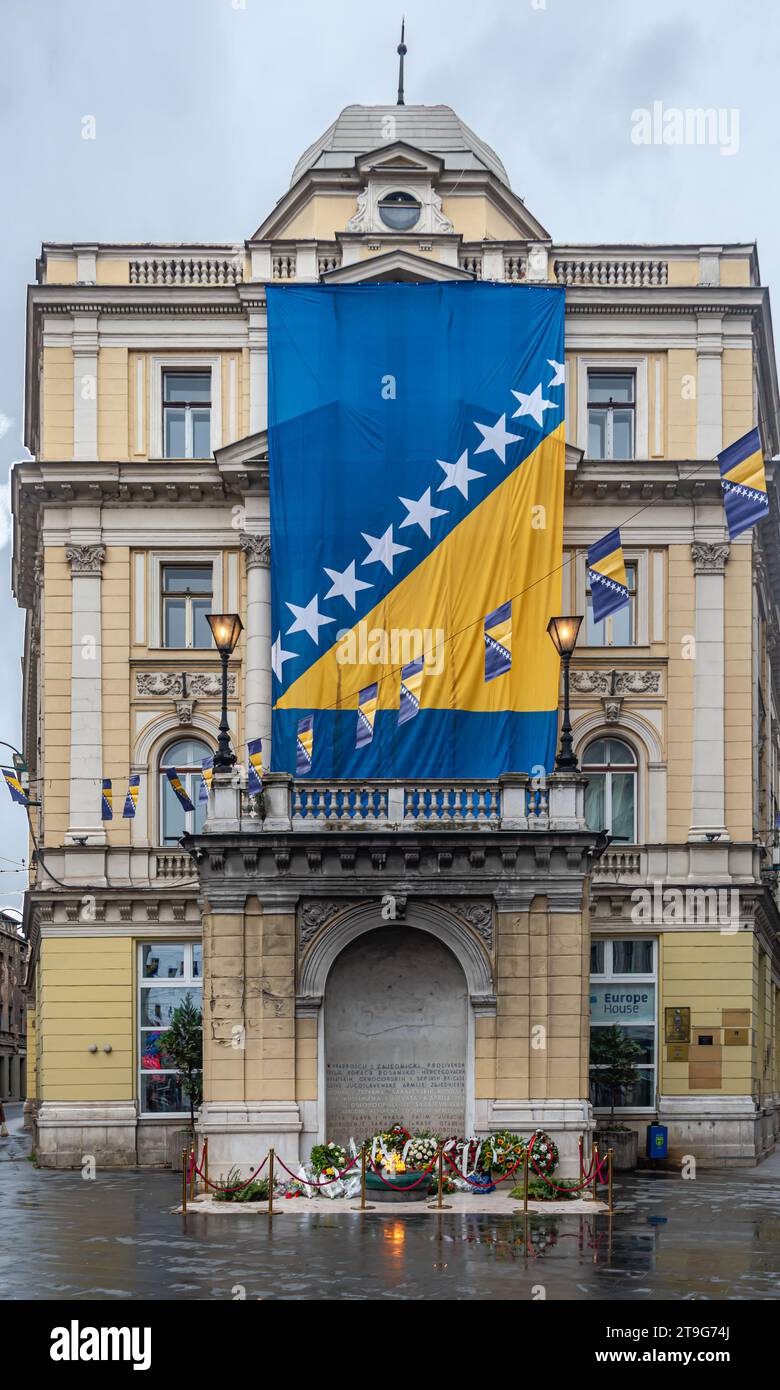 Bosnia and Herzegovina Celebrates Statehood Day with Flags and Wreaths ...