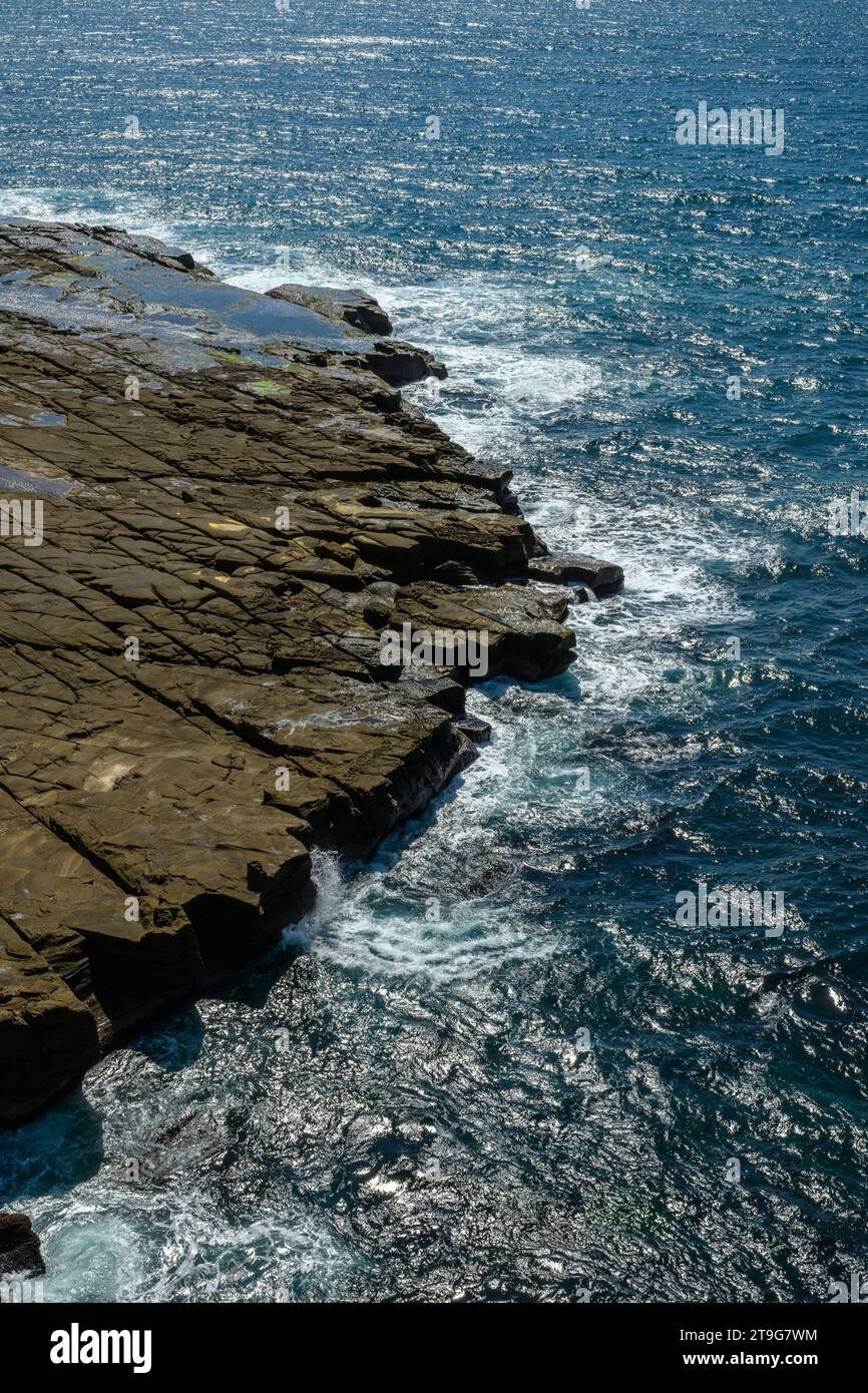 View of the Ocean and rocks from above Stock Photo - Alamy