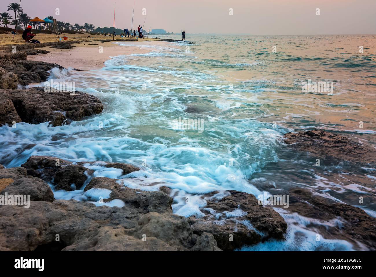RAS TANURA beach in Jubail, Saudi Arabia, is a popular destination for ...