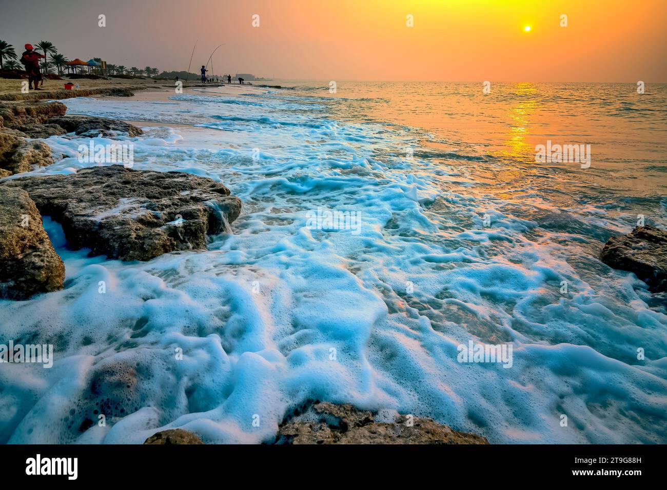 RAS TANURA beach in Jubail, Saudi Arabia, is a popular destination for ...