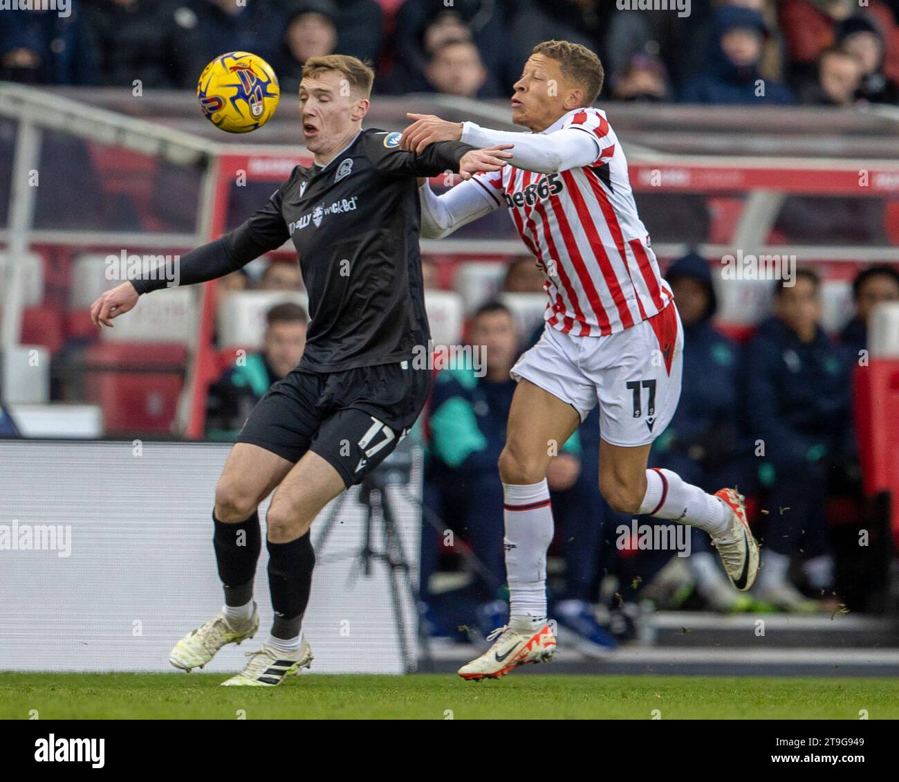 25th November 2023; Bet365 Stadium, Stoke, Staffordshire, England; EFL ...
