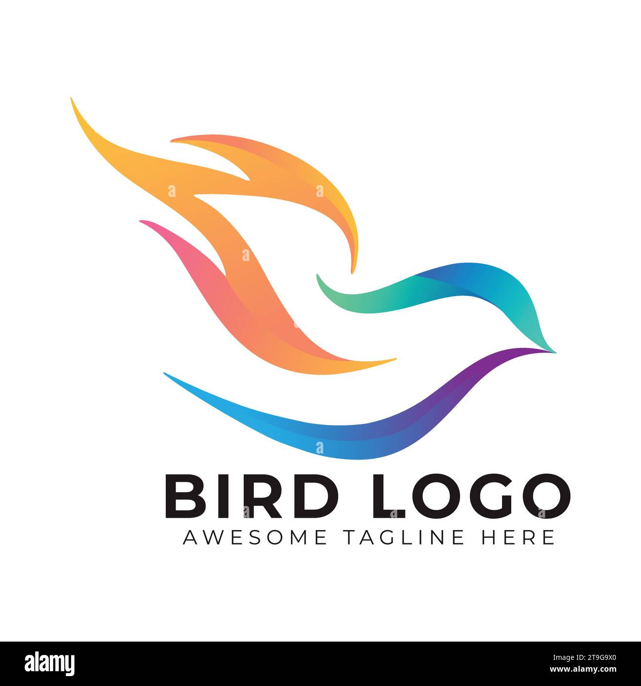Bird logo design hi-res stock photography and images - Alamy