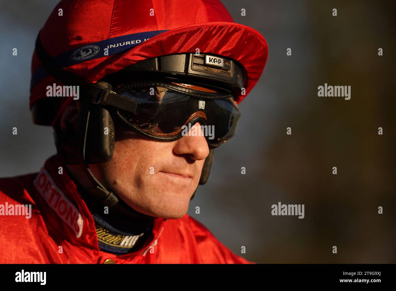 Jockey Sam Twiston-Davies during Betfair Chase Day at Haydock Park ...