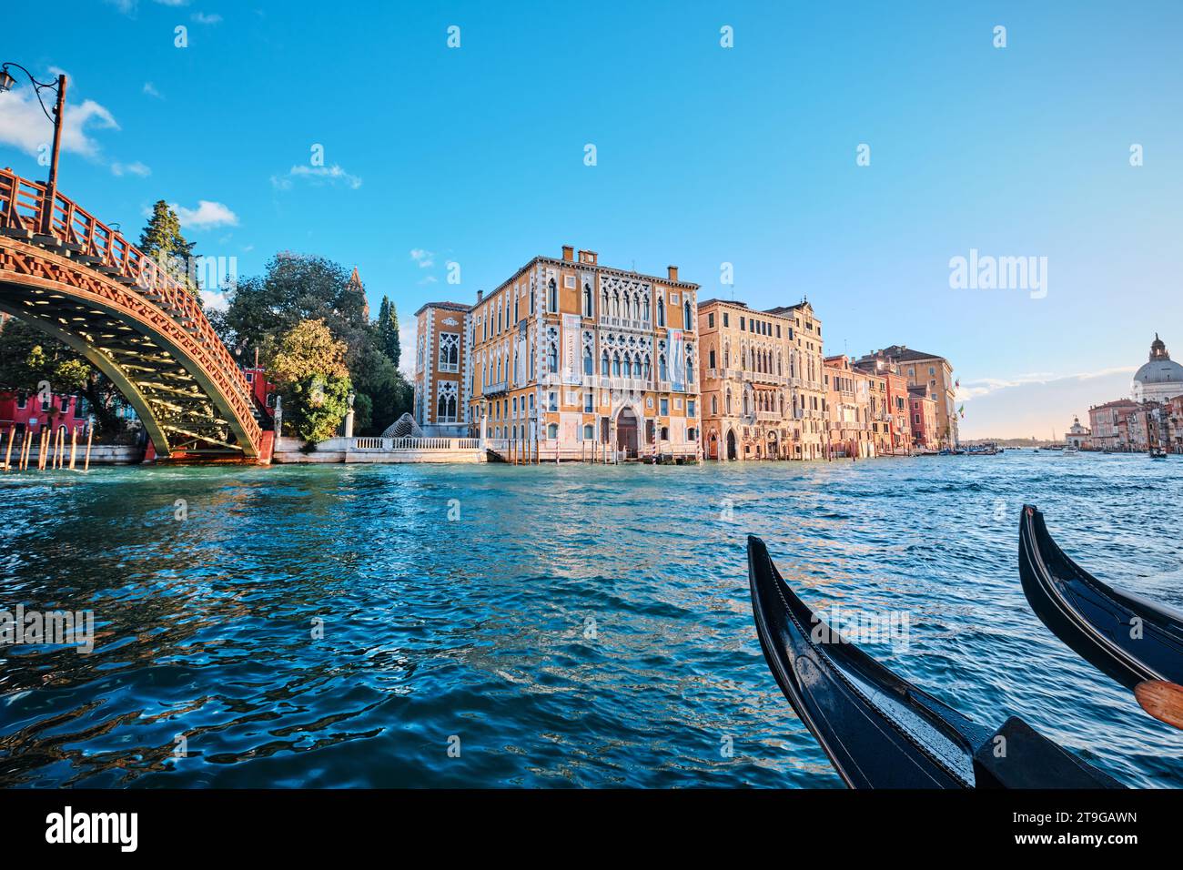 Venice, Italy - November 9 2023: Sunrise view of The Accademia Bridge ...