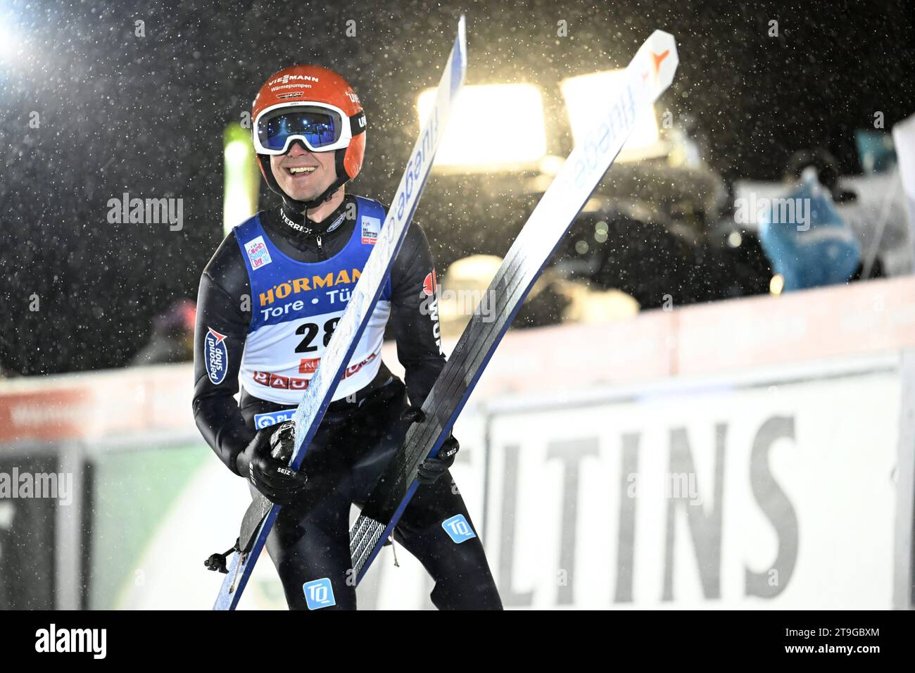 Kuusamo, Finland. 25th Nov, 2023. Stephan Leyhe of Germany reacts after ...