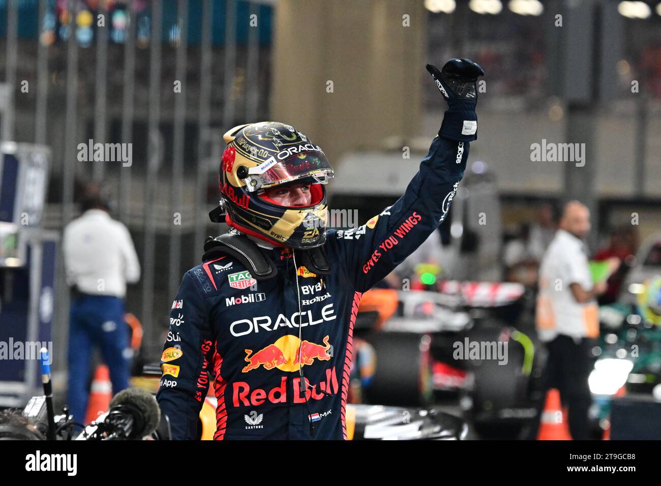 VERSTAPPEN Max (ned), Red Bull Racing RB19, portrait during the 2023 Formula 1 Etihad Airways ...
