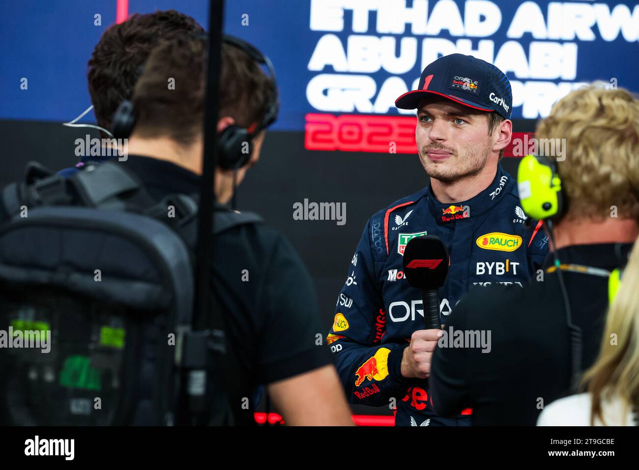 VERSTAPPEN Max (ned), Red Bull Racing RB19, portrait during the 2023 Formula 1 Etihad Airways ...