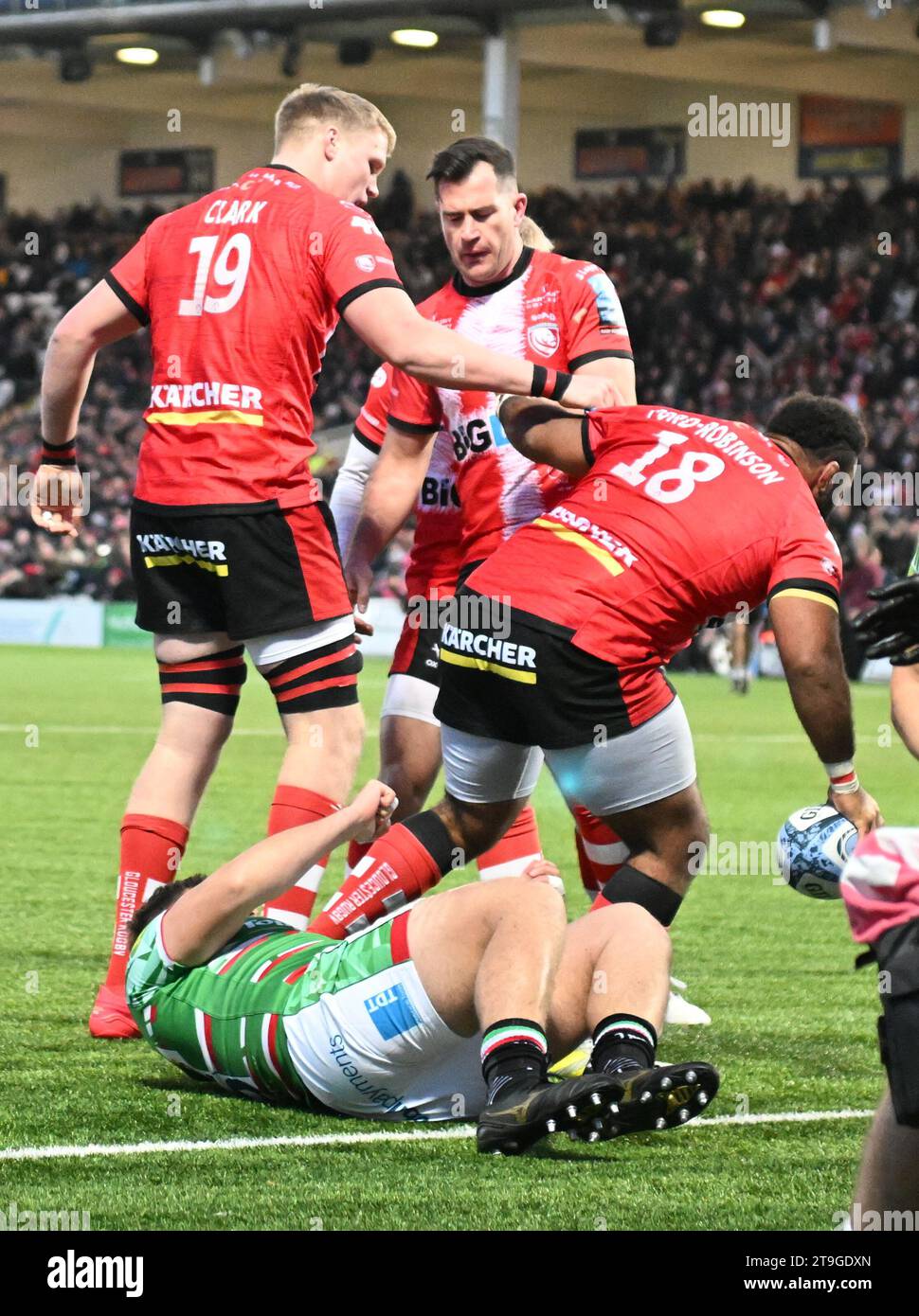 Kingsholm Stadium, Gloucester, Gloucestershire, UK. 25th Nov, 2023 ...