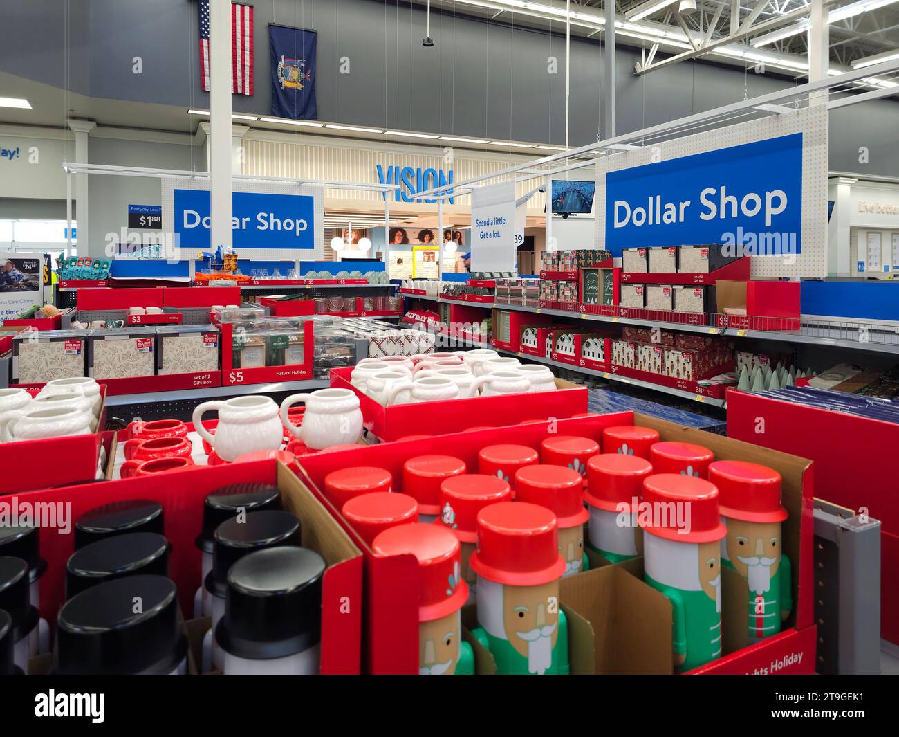 New Hartford, New york - Nov 20, 2023: Interior of The Dollar Shop of ...