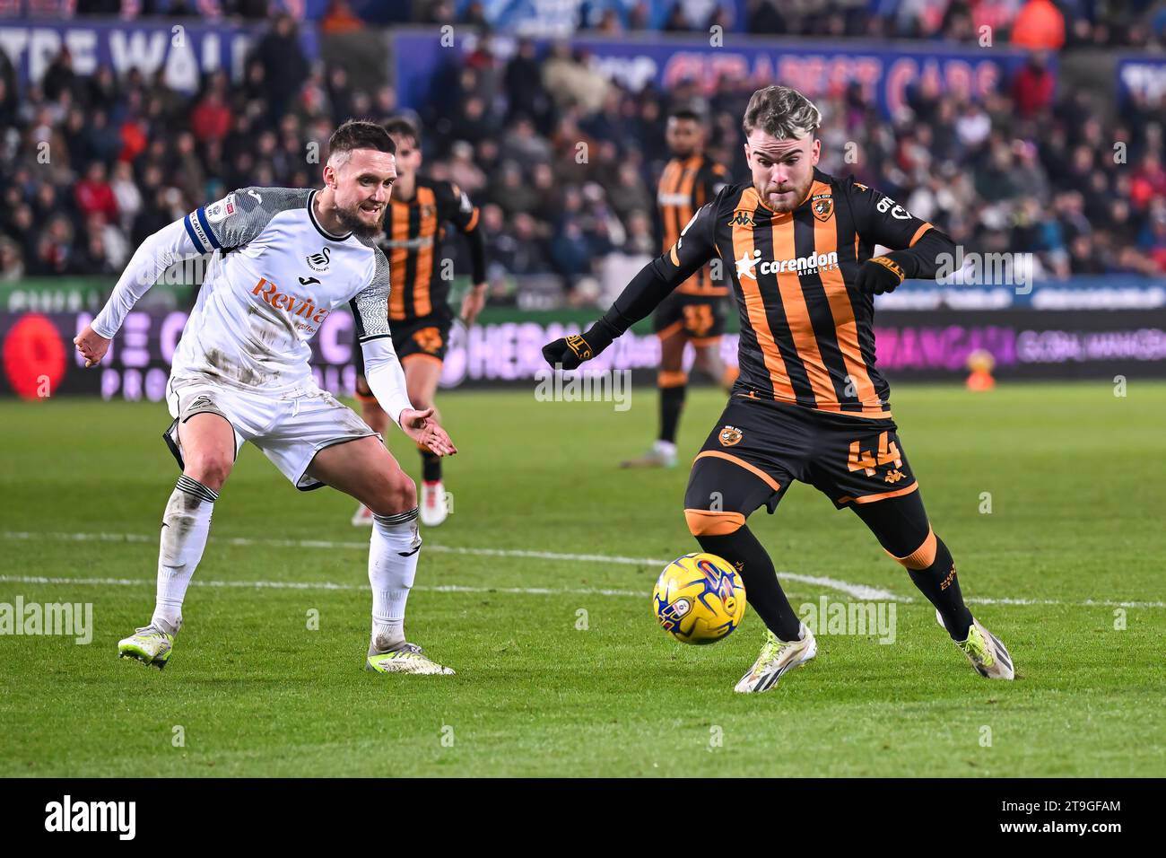 Aaron Connolly #44 of Hull City in action during the Sky Bet ...