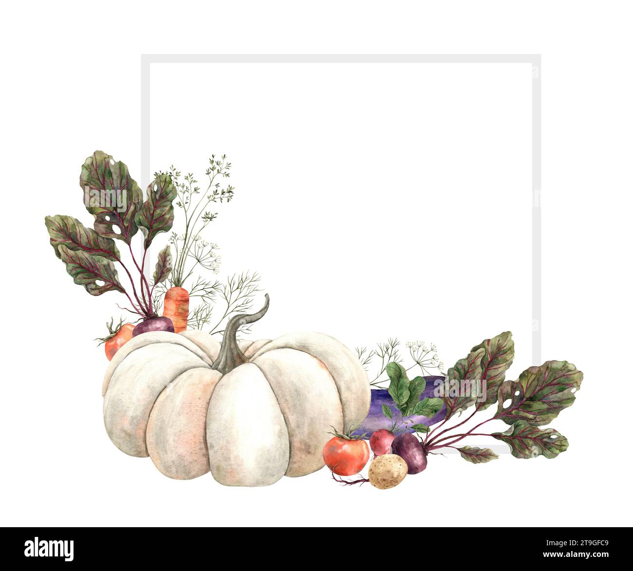 Frame with vegetables Cut Out Stock Images & Pictures - Alamy