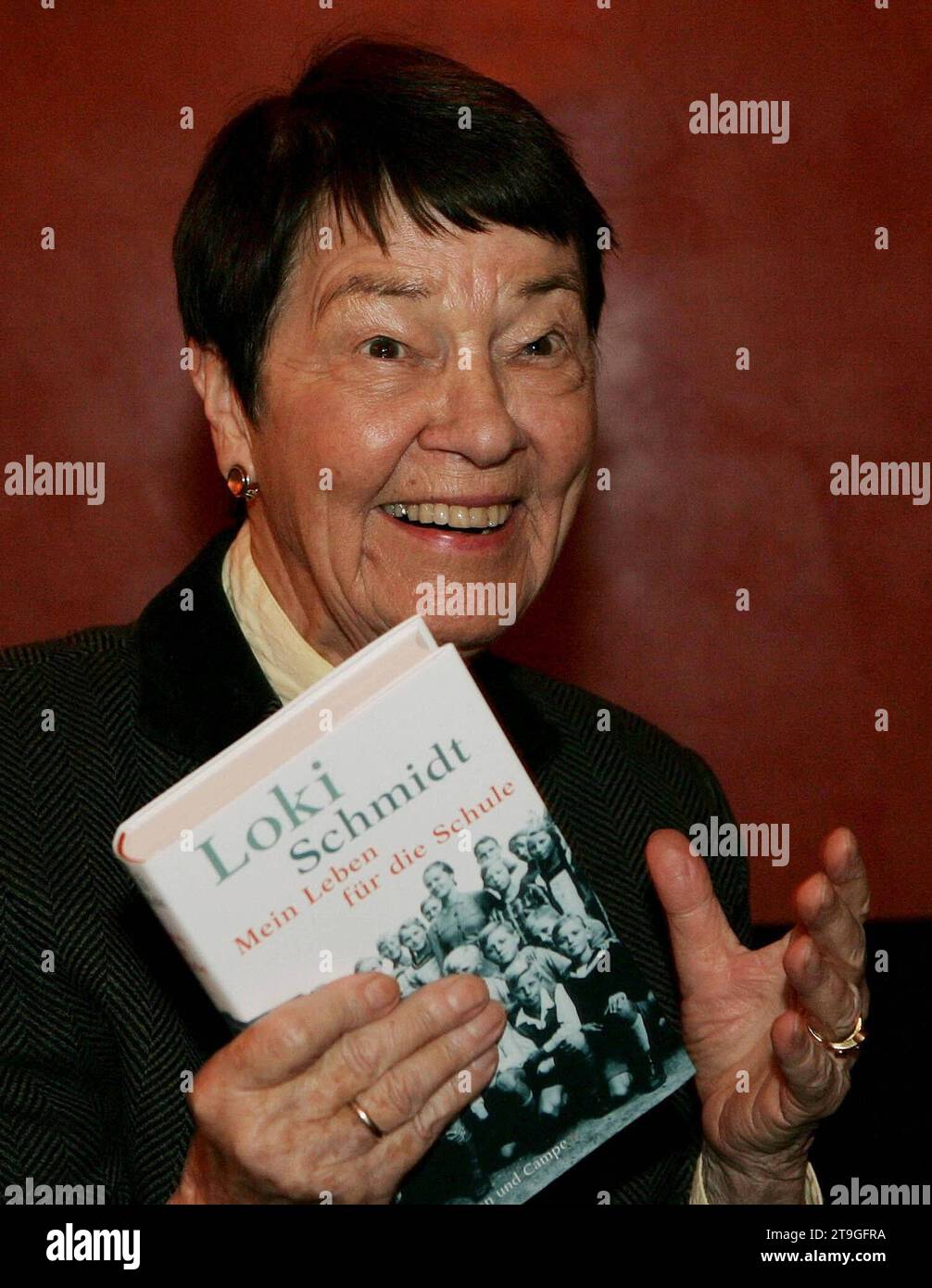 Loki Schmidt, Ehefrau des ehemaligen Bundeskanzlers Helmut Schmidt ...