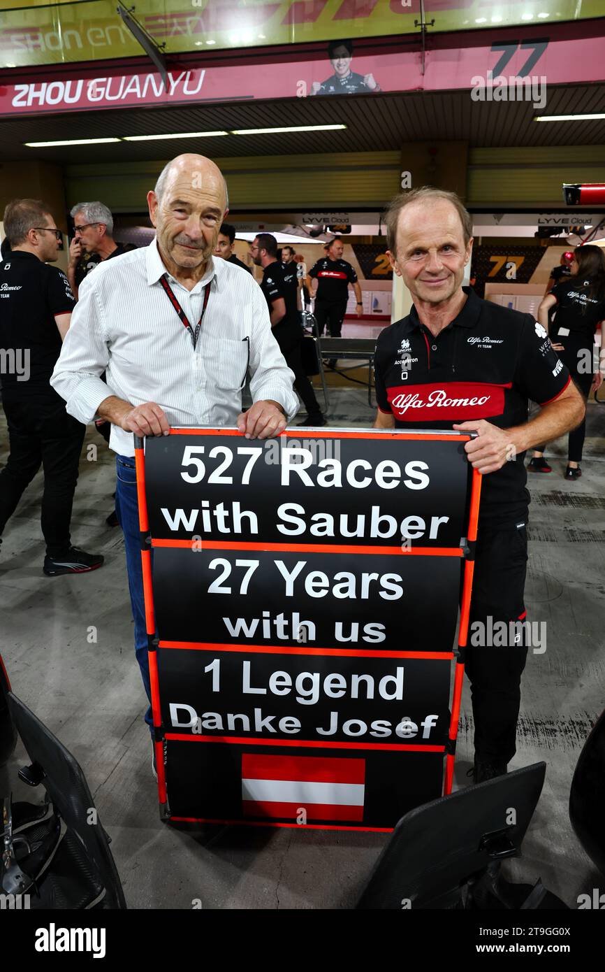 Abu Dhabi, Abu Dhabi. 25th Nov, 2023. (L to R): Peter Sauber (SUI ...