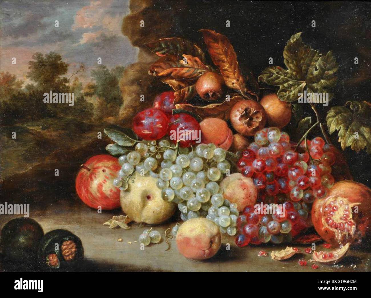 A Fruit Still-Life against a Landscape - by Jan Pauwel The Elder ...