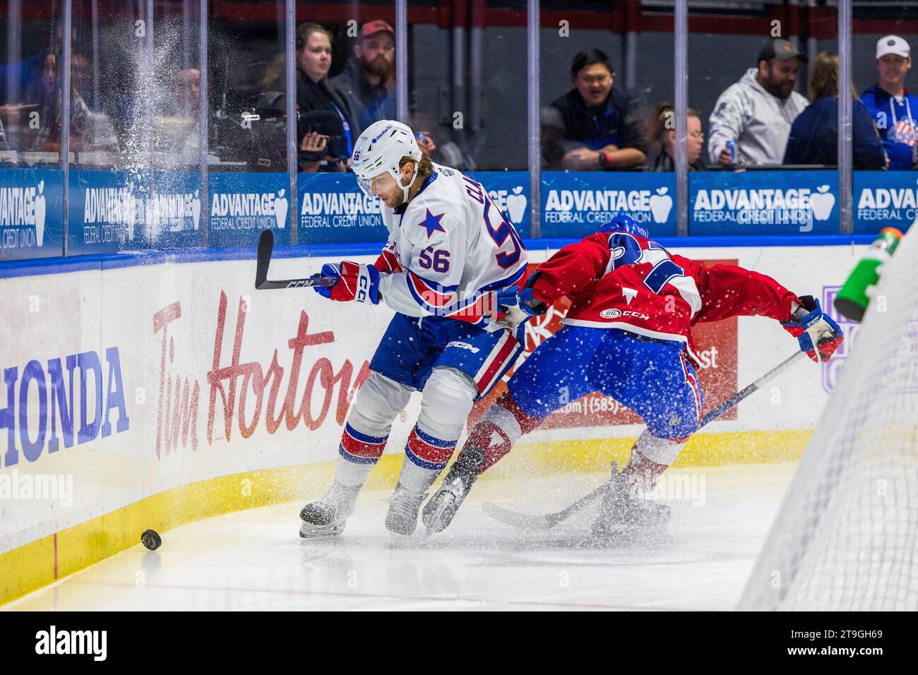 USA. 24th Nov, 2023. November 24th 2023: Rochester Americans defenseman ...