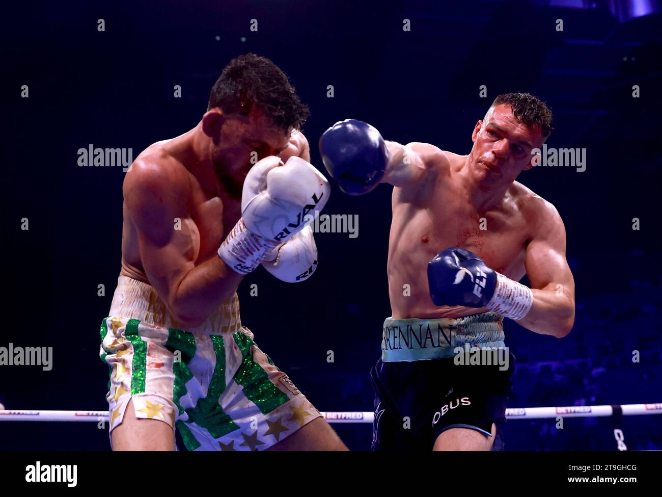 Emmett Brennan (right) in action against Jamie Morrissey during their ...