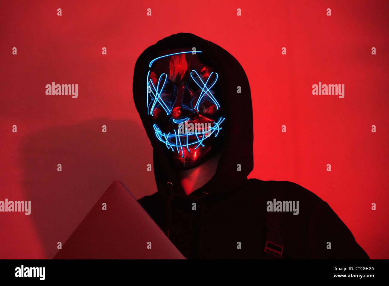 Hacker burglar red team exploit vulnerability security of data server ...