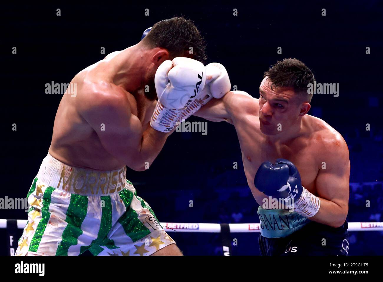 Emmett Brennan (right) in action against Jamie Morrissey during their ...