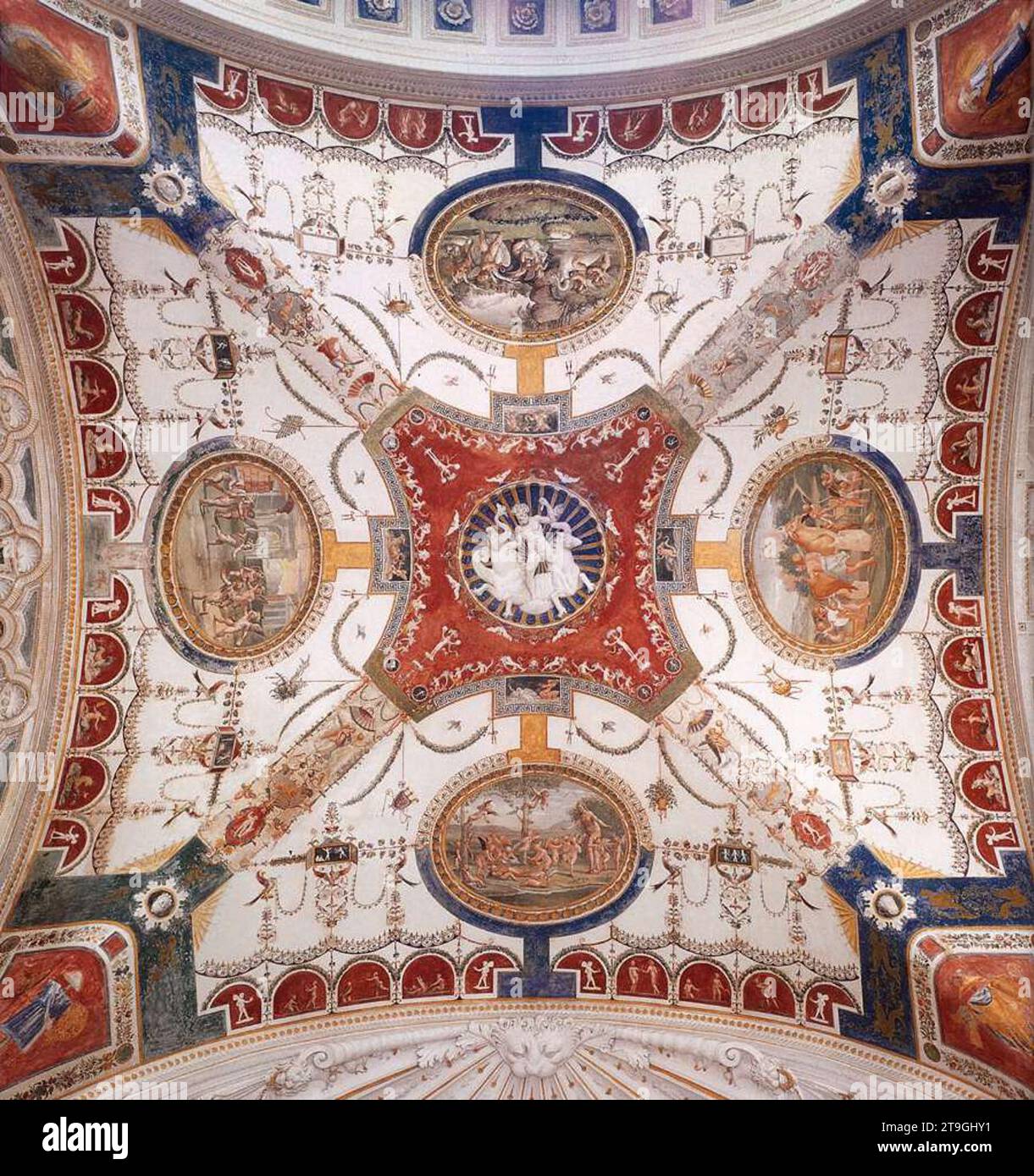 Decoration of the Loggia di Raffaello (detail) 1520-21 by Giovanni Da ...