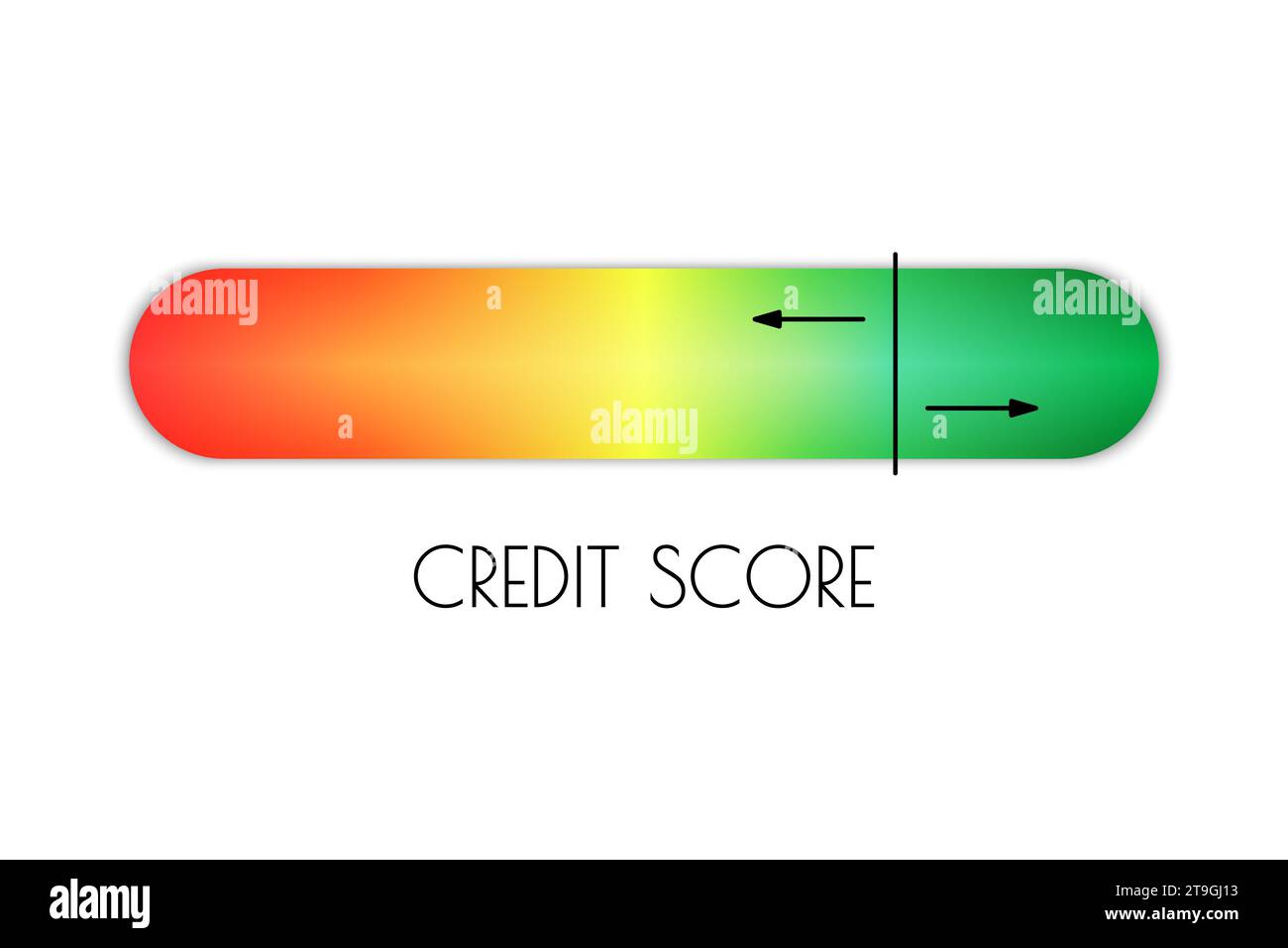 Credit Score Scale Vector Illustration Financial Position Indicator Credit Score High Level