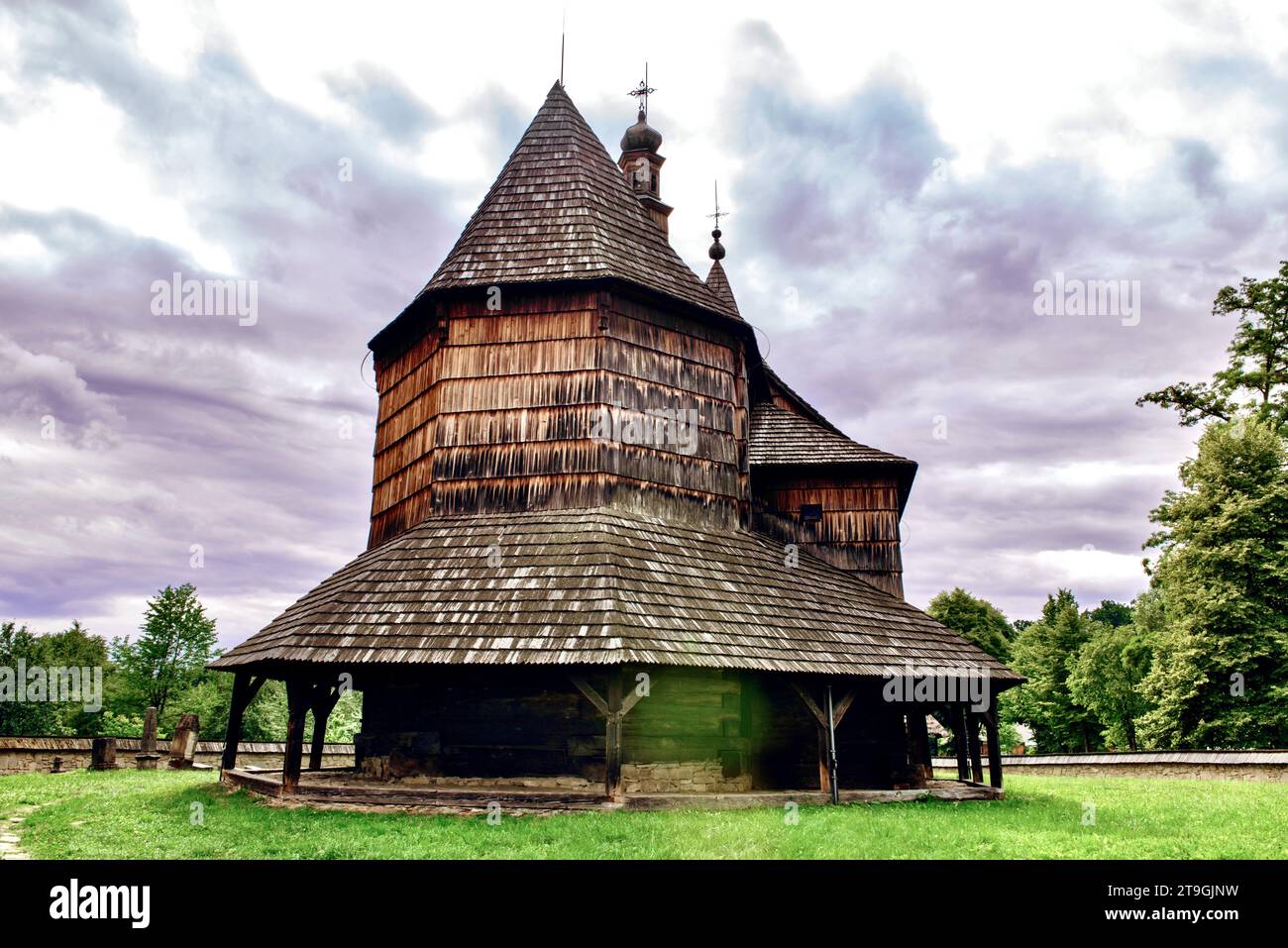 An 18th century wooden church on the territory of the Museum of Folk ...