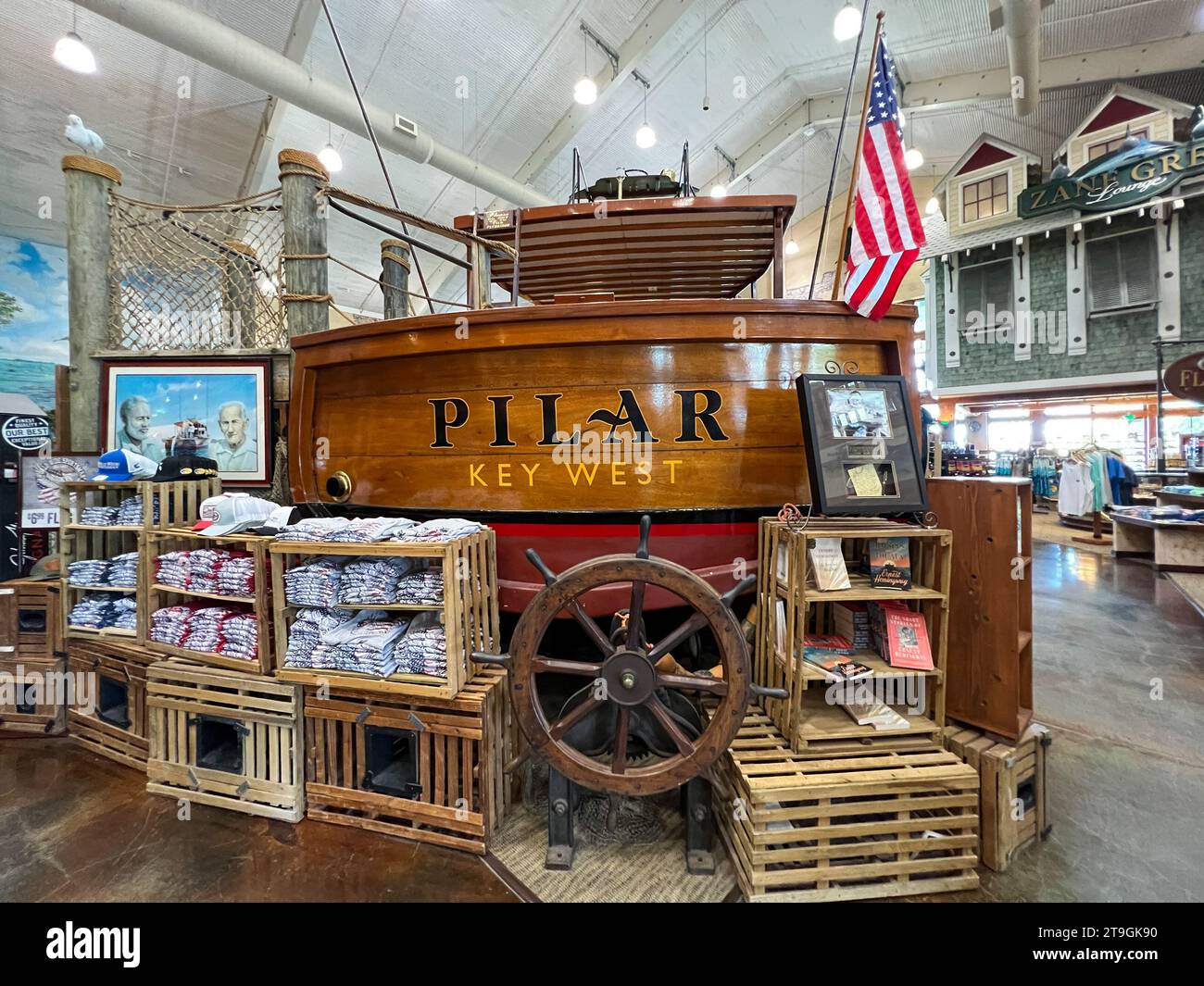 Islamorada, FL USA - August 22, 2022: Ernest Hemmingways boat the Pilar ...