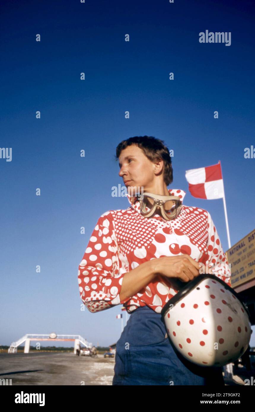 NASSAU, BAHAMAS - DECEMBER 5: A women driver poses for a portrait after ...