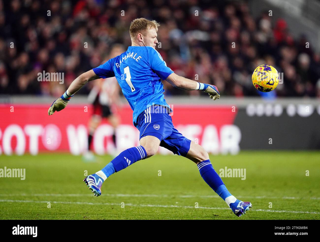 Arsenal goalkeeper Aaron Ramsdale during the Premier League match at ...