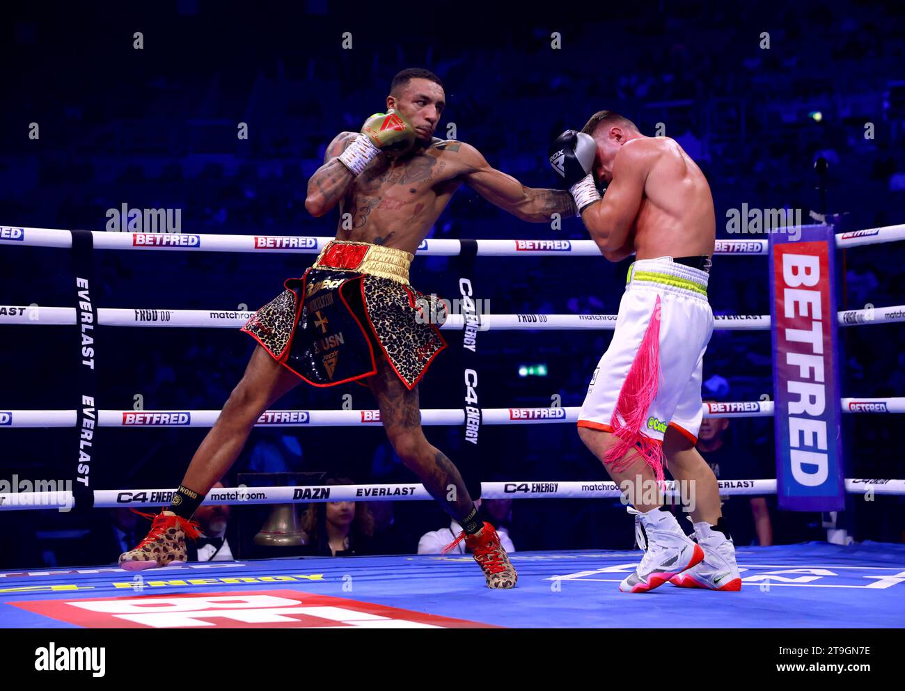 Zelfa Barrett (left) in action against Costin Ion in their Super ...