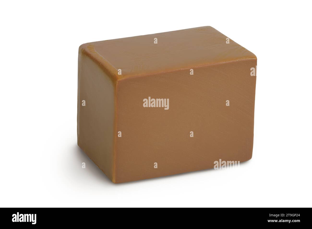 Brown cheese. Norwegian brunost isolated on white background with full ...