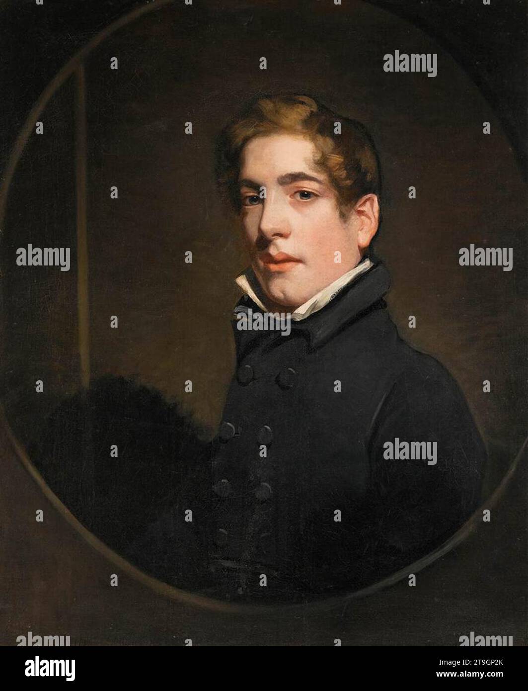 Portrait of Charles Lamb - by John Watson Gordon Stock Photo - Alamy