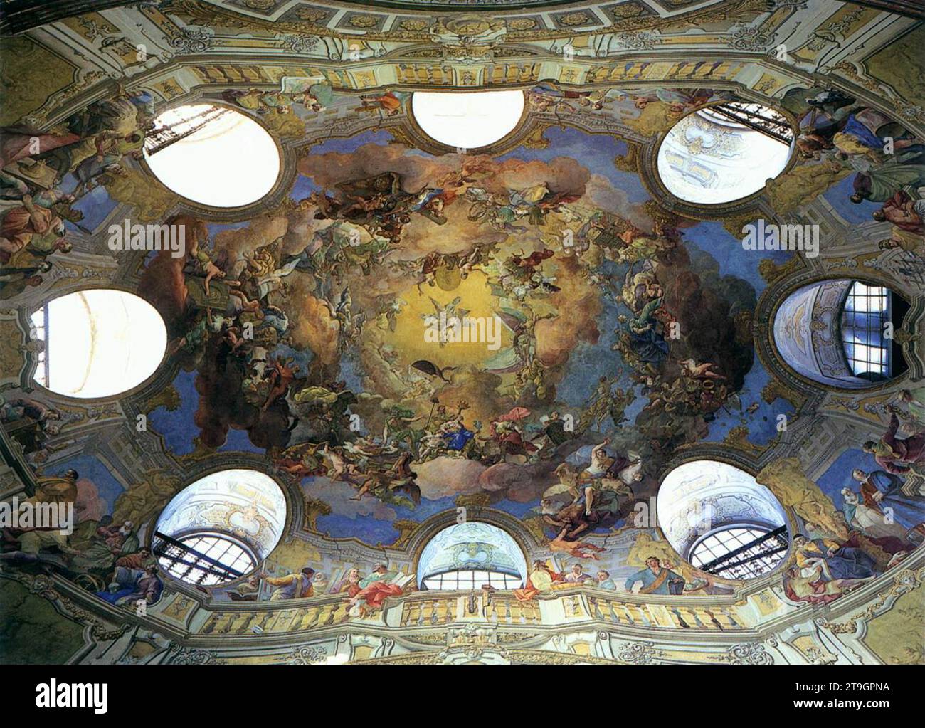 Ceiling fresco 1726 by Daniel Gran Stock Photo - Alamy