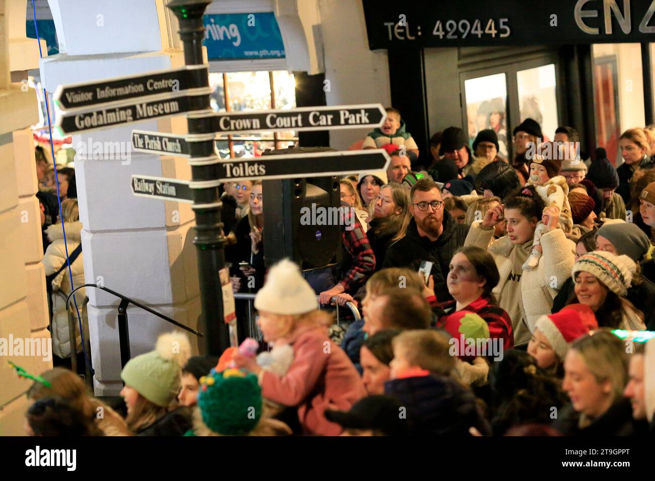 High Street, Godalming. 25th November 2023. Large crowds turned out for ...