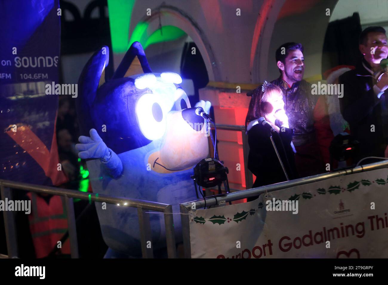High Street, Godalming. 25th November 2023. Large crowds turned out for ...