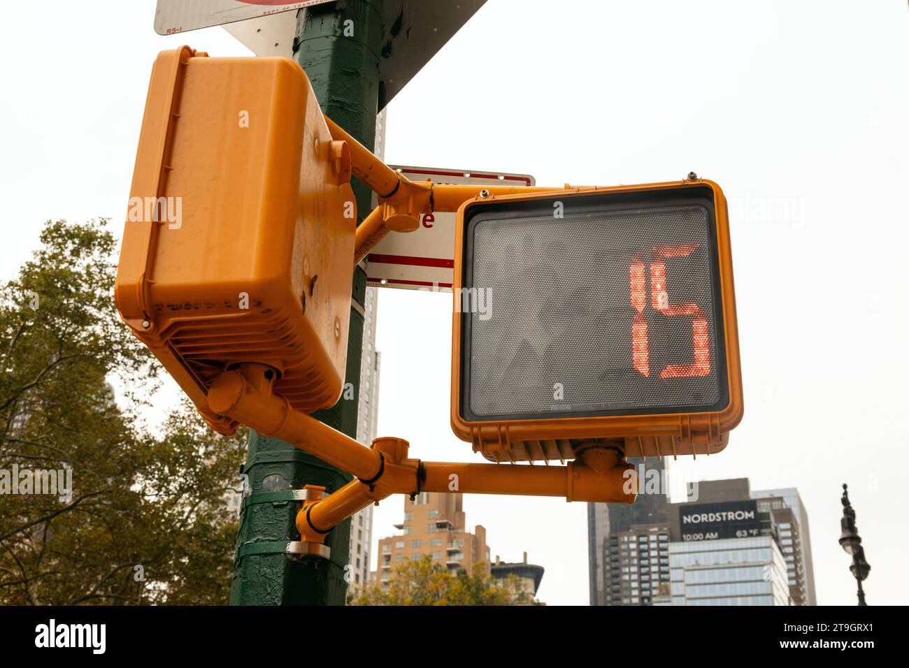Pedestrian walk or stop sign, New York City , NY, United States of ...