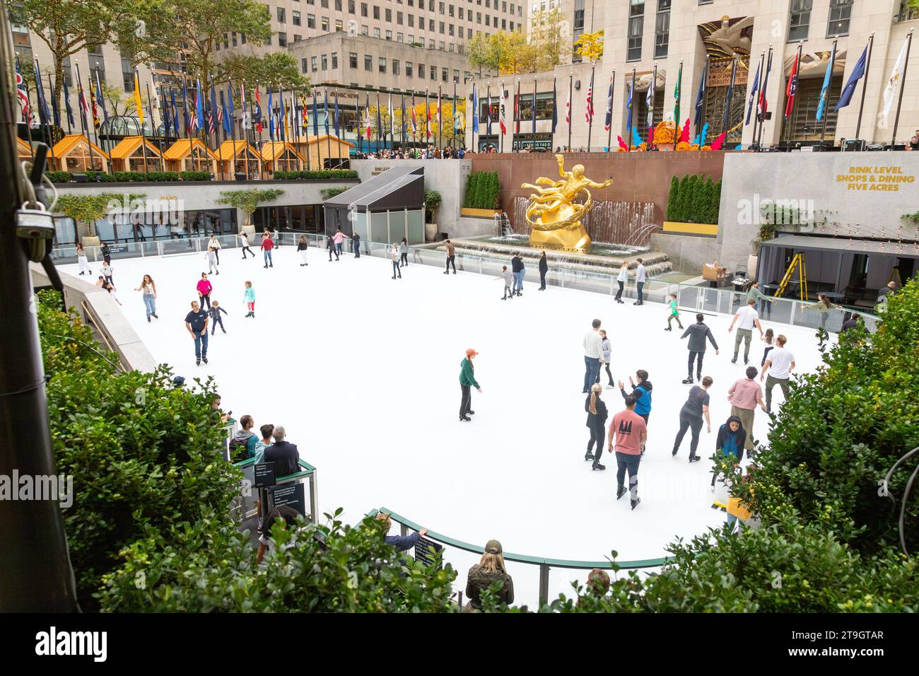 Ice Rink, Rockefeller Center ,Manhattan, New York City, United States ...