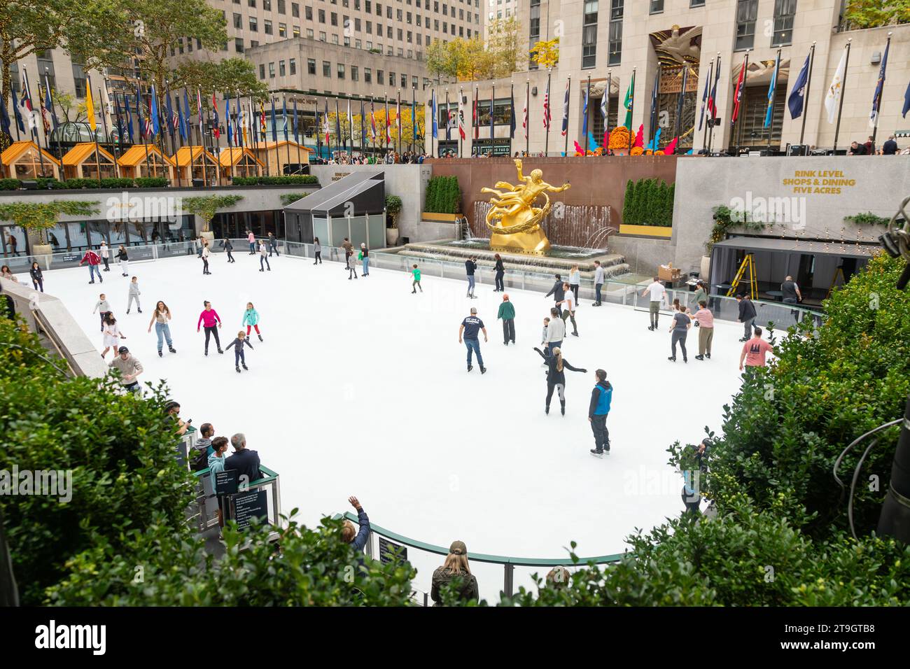Ice Rink, Rockefeller Center ,Manhattan, New York City, United States ...