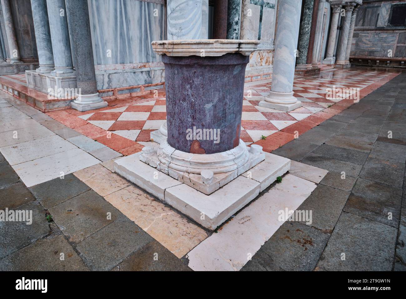 A porphyry column taken from Constantinople during the Fourth Crusade ...