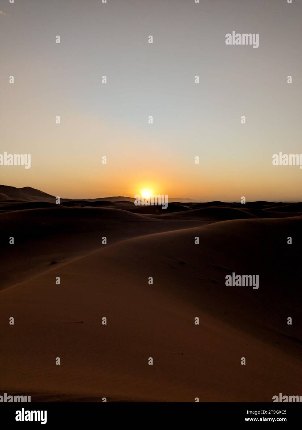Sunset in the Sahara Stock Photo - Alamy