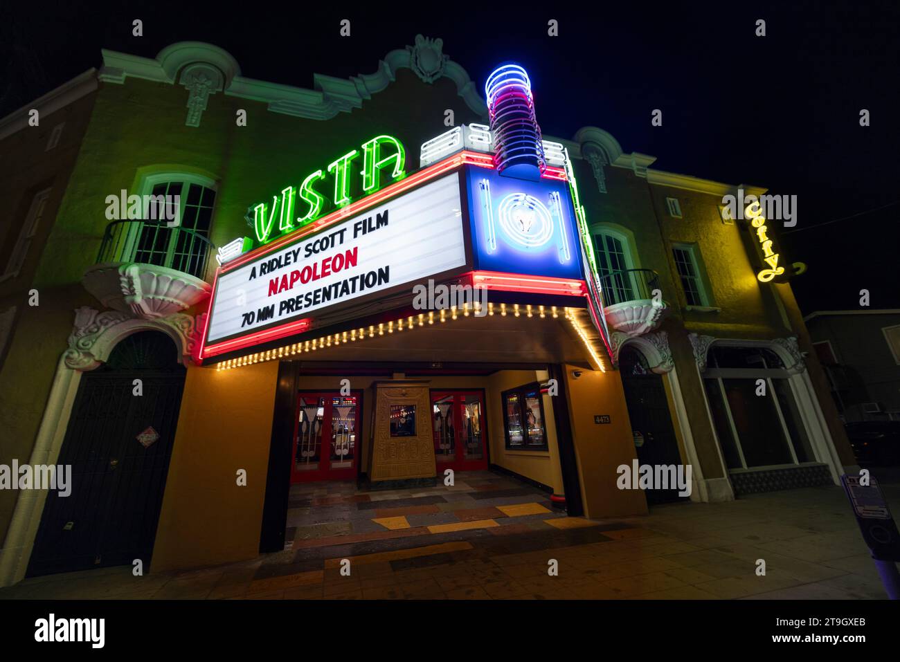Los Angeles, USA. 22nd Nov, 2023. The newly remodeled Vista Theater is ...