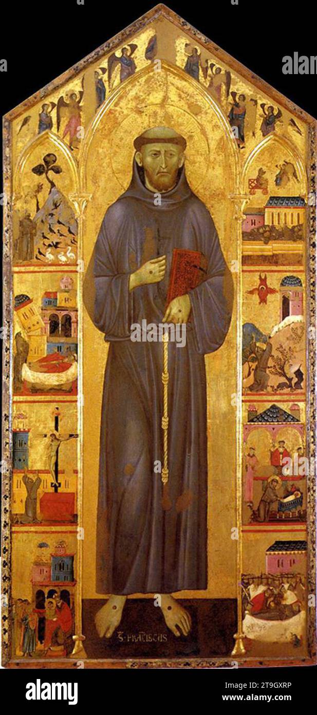 St Francis Altarpiece after 1270 by Guido Di Graziano Stock Photo - Alamy