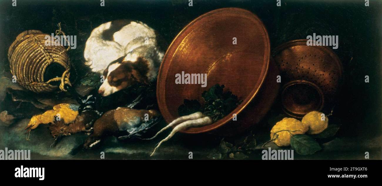 Still-Life - by Bartolomeo Guidobono Stock Photo - Alamy