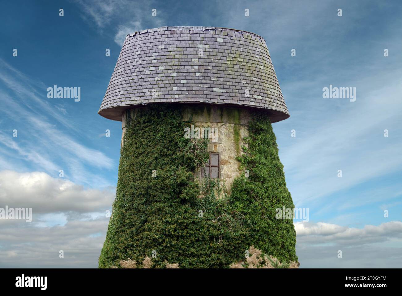 The old Melin Wynt-y-Craig windmill in Llangefni on Anglesey in North ...