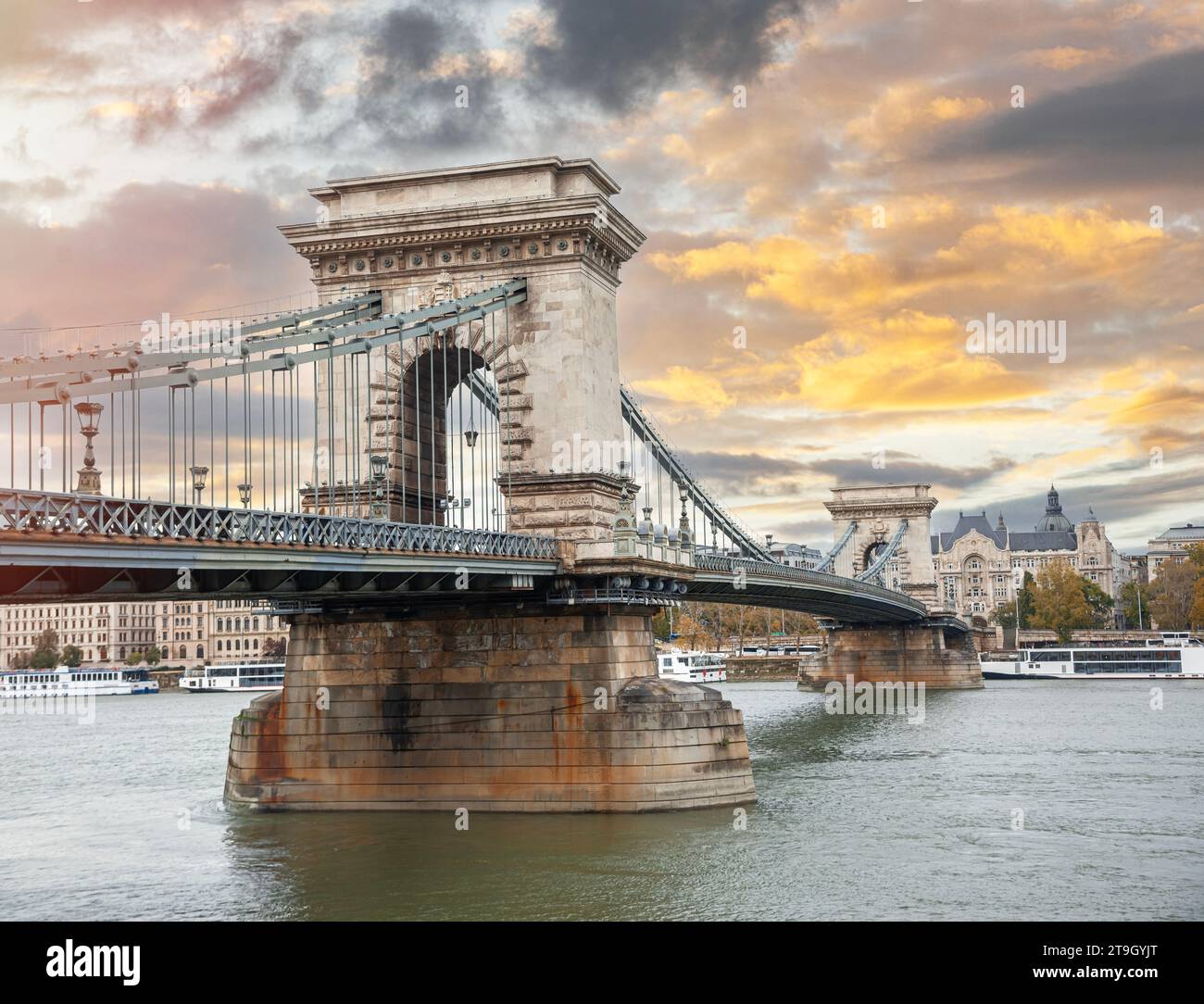 Szechenyi Chain Bridge in Budapest Stock Photo - Alamy