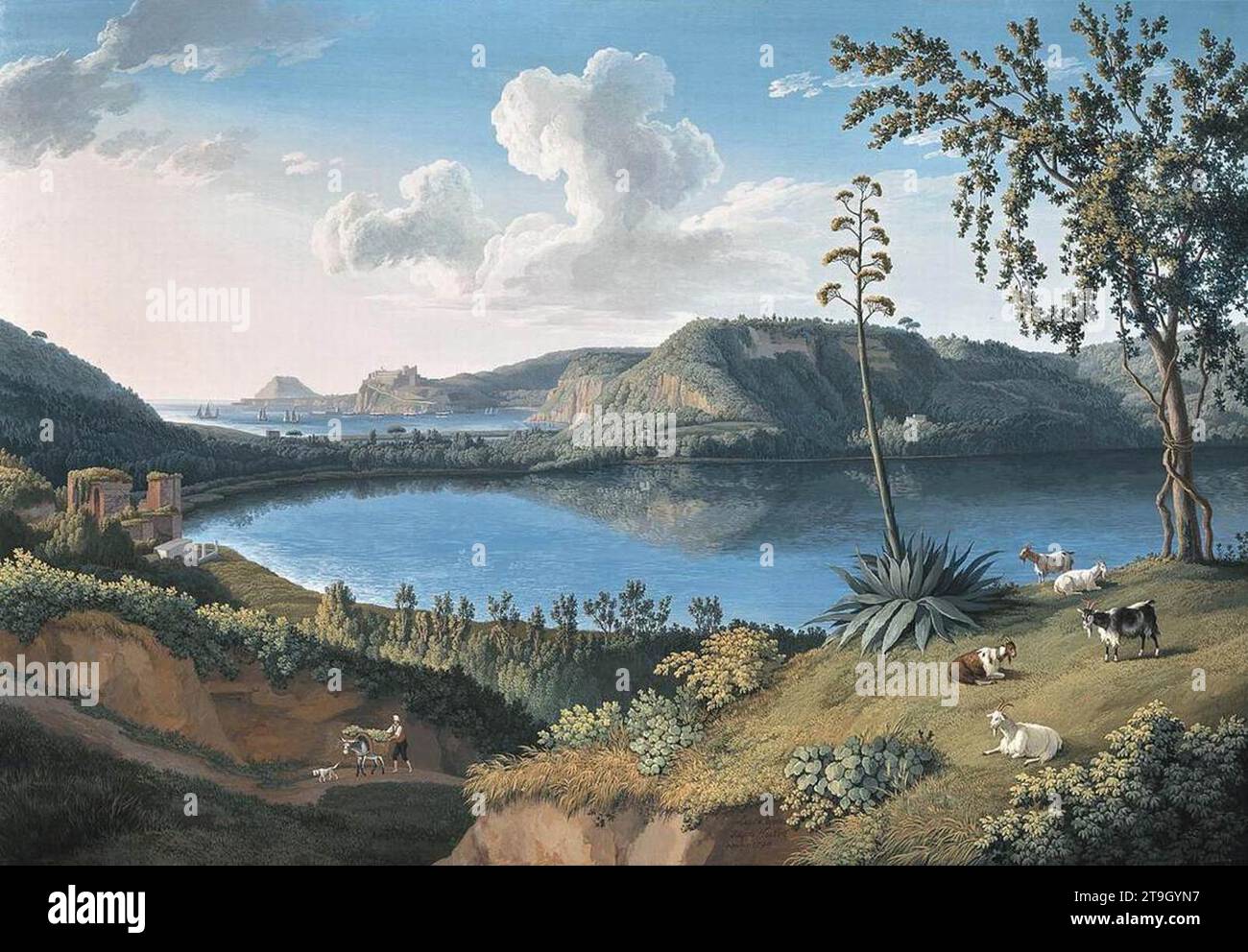 Lago d'Averno 1794 by Jacob Philipp Hackert Stock Photo - Alamy